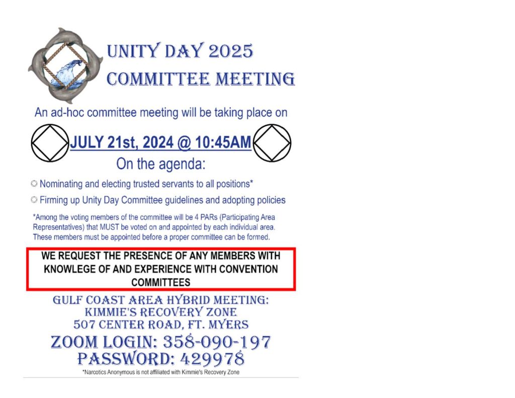 Calendar – South Florida Region of NA